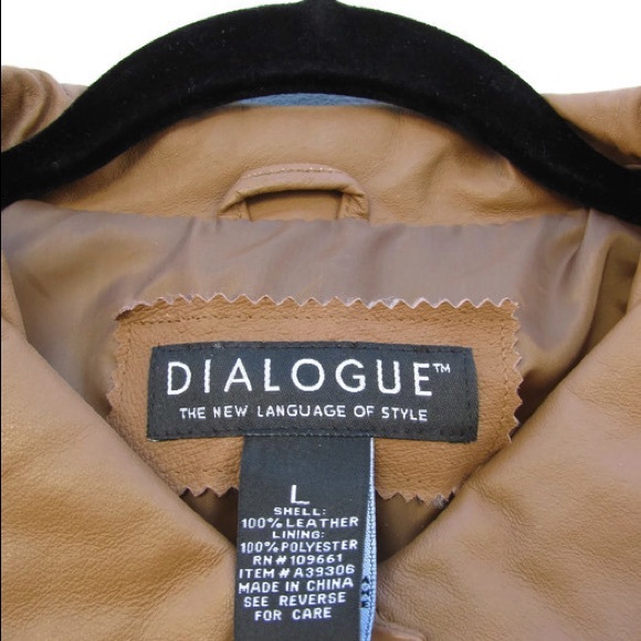 Dialogue | Jackets & Coats | Dialogue Leather Jacket Diamond Stitch ...